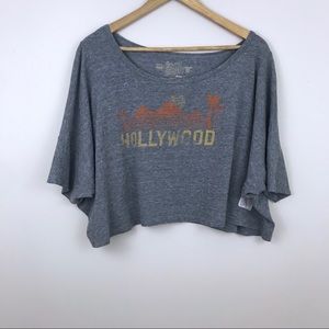 Retro Band | Tops | Retro Band Hollywood Grey Crop Top | Poshmark